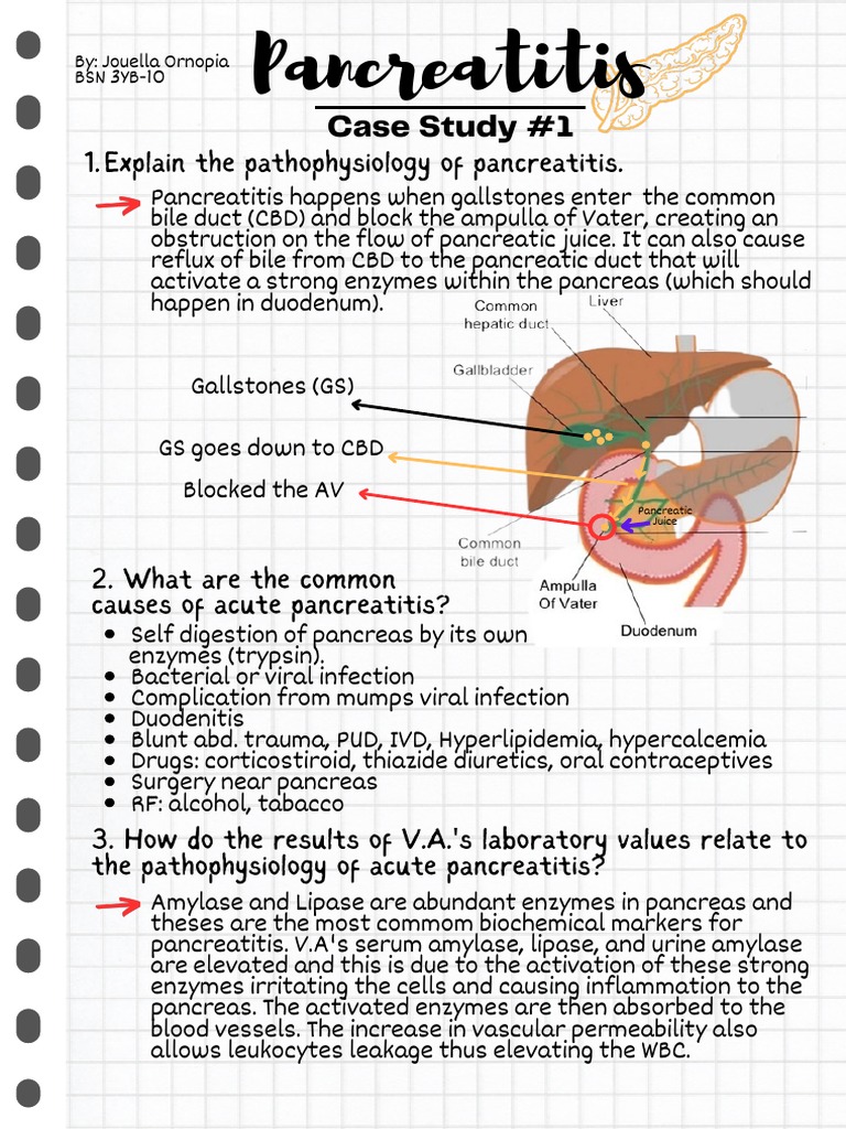 Acute Pancreatitis Pathophysiology | PDF | Pancreas | Causes Of Death
