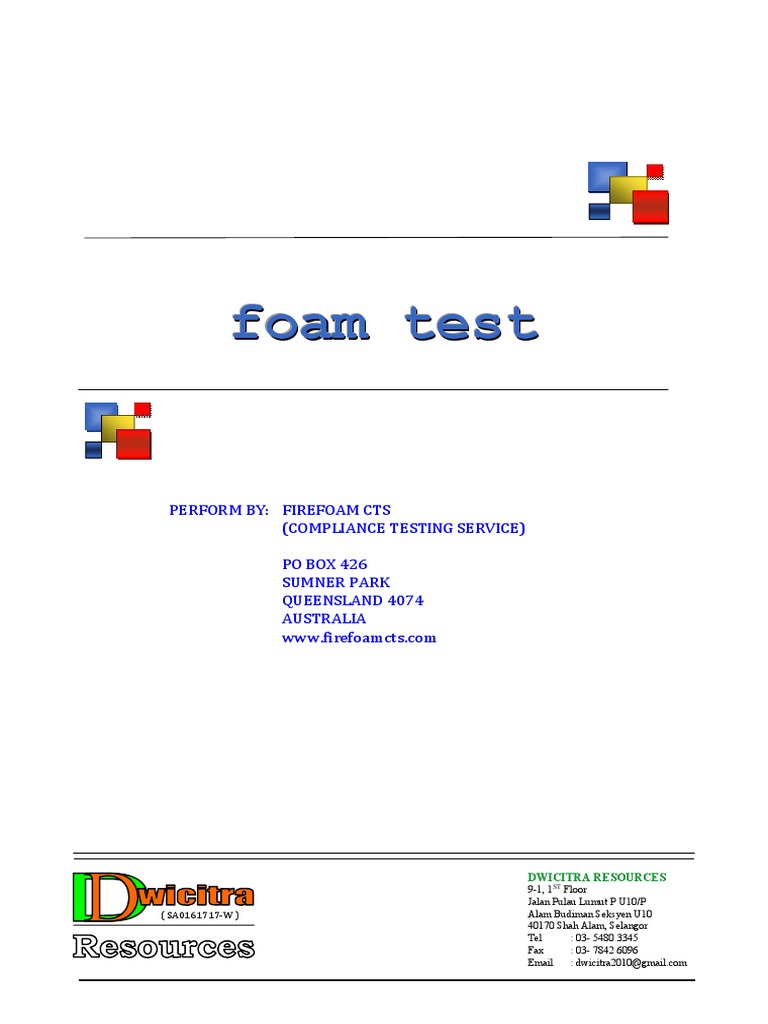 Foam Test Proposal | PDF | Soft Matter | Physical Sciences