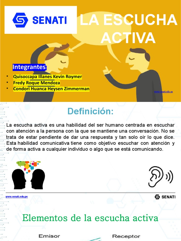 Definición y Elementos de Escucha Activa | PDF | Empatía | Las emociones