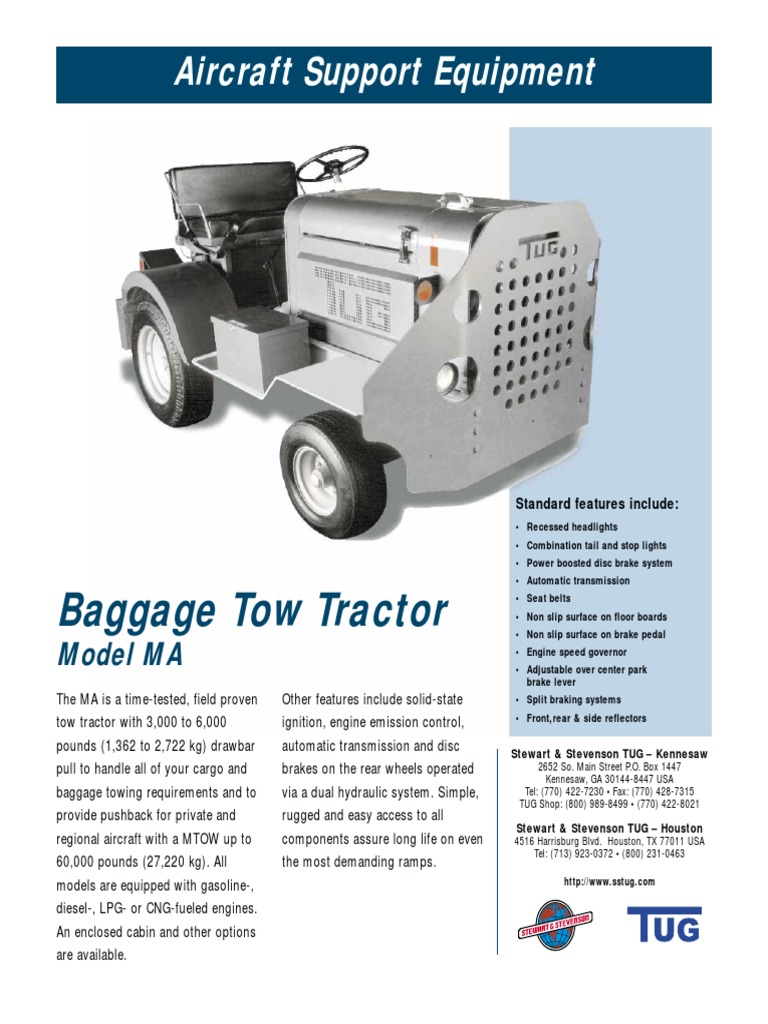 File - 3790 - Baggage - Tractor.Tug MA30-40-50-no ... - Aeroservicios | PDF | Truck | Tractor
