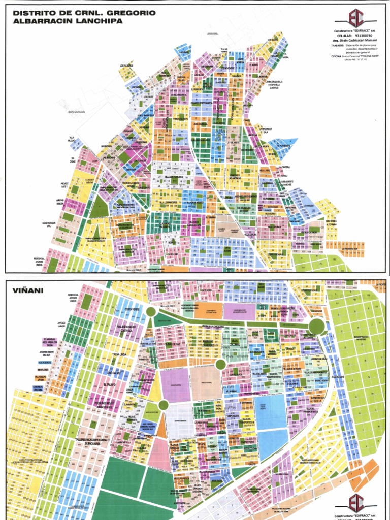 Plano de Cono Sur y Viñani 5 Soles en A3 | PDF