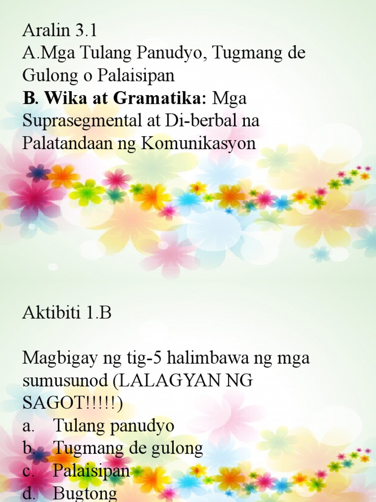 3.1 Linangin Wika | PDF