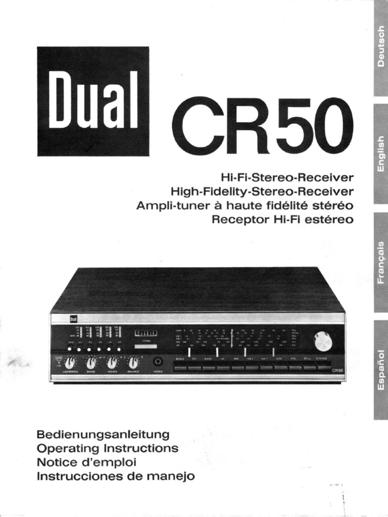 Dual CR 50 Owners Manual | PDF