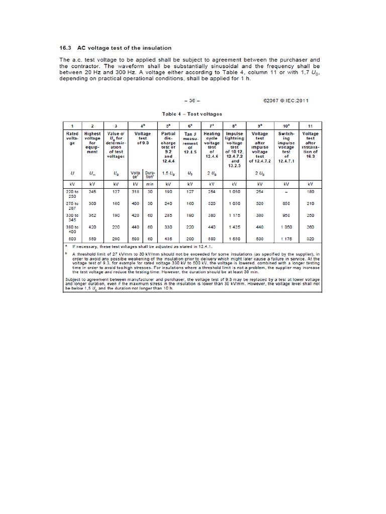 Extracto Iec 62067 2011 | PDF