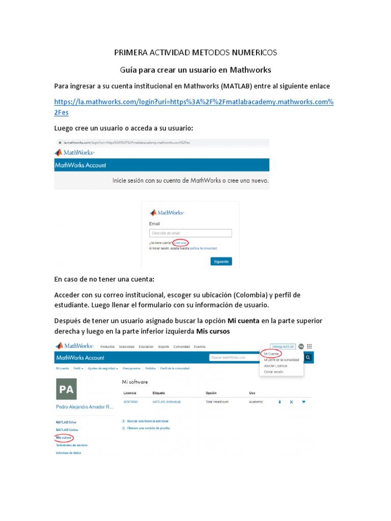 PRIMERA ACTIVIDAD METODOS NUMERICOS Matlab | PDF
