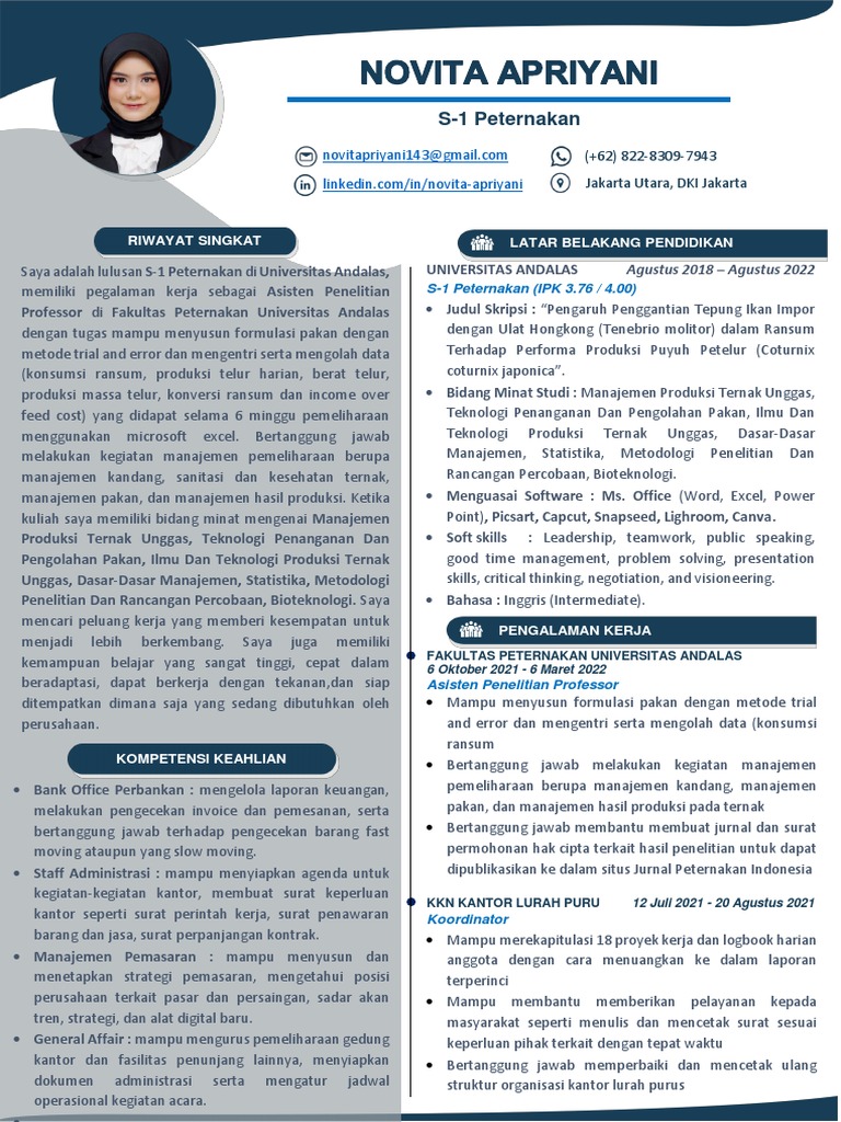 CV Design Novita | PDF | Karier & Perkembangan | Bisnis