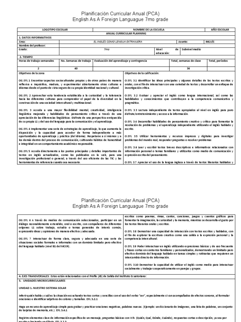 PCA SEPTIMO-es | PDF | Comunicación | Comunicación no verbal