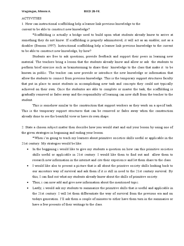 ACTIVITIES in Module 7 | PDF | Communication | Change