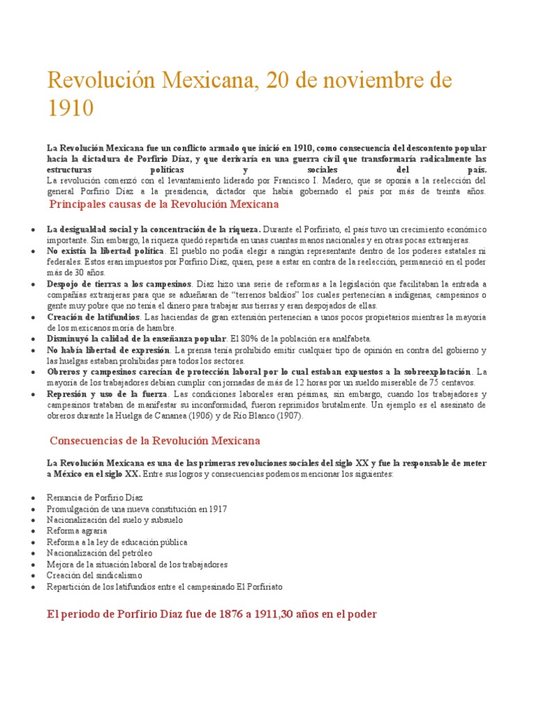 Revolución Mexicana | PDF | revolución mejicana | México