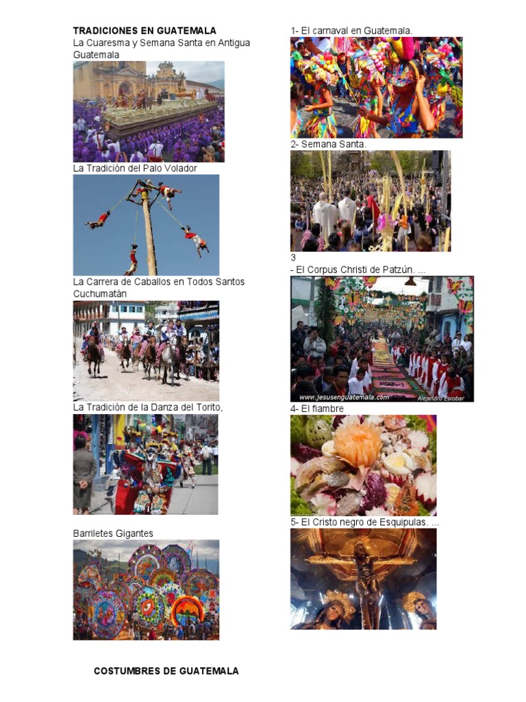 Tradiciones en Guatemala | PDF