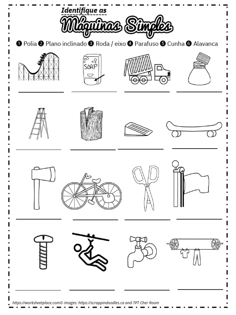 Máquinas Simples - Tipos (Atividades) | PDF
