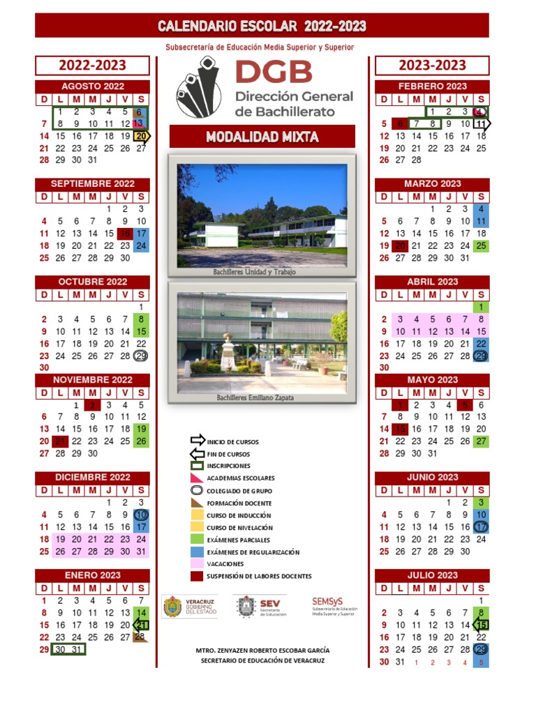 CALENDARIO DGB 22-23 - Mixto | PDF