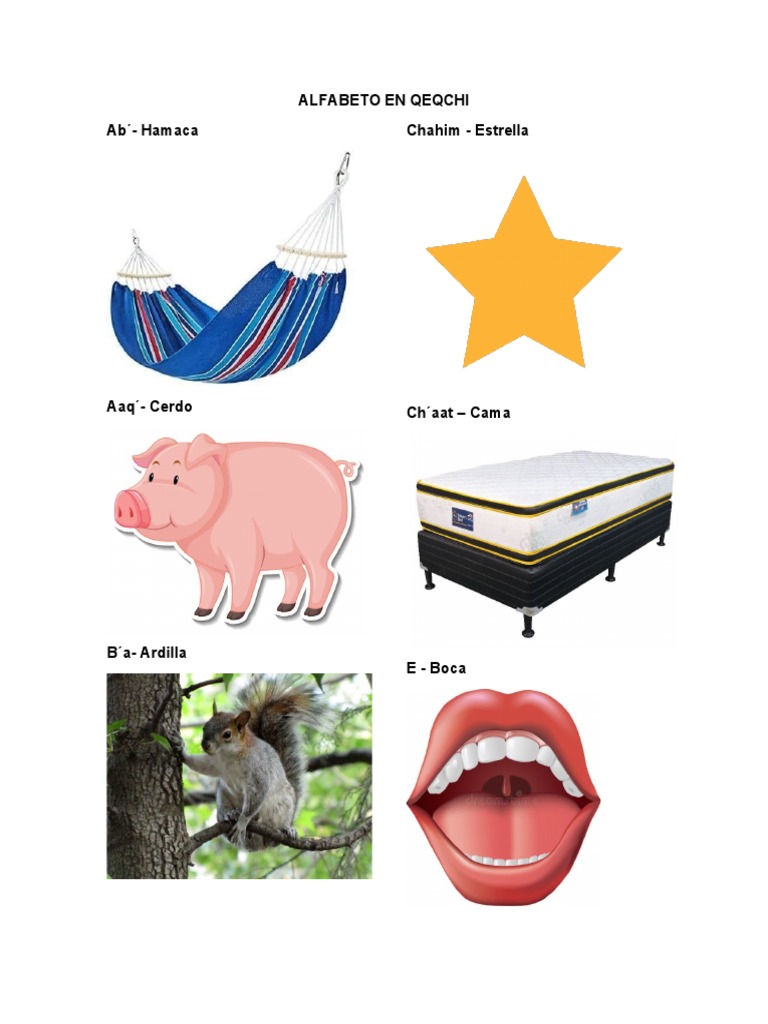 Alfabeto en Qeqchi e Imagenes | PDF