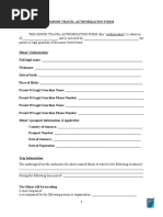 VA Unaccompanied Minor Form | PDF