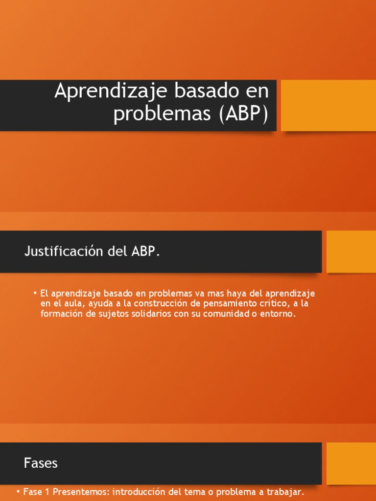 Aprendizaje Basado en Problemas: Fases y Justificación | PDF