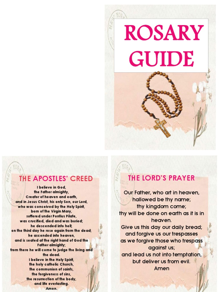 Rosary Guide: Prayers and Mysteries | PDF | Rosary | Lord's Prayer