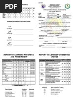 SHS Report Card - Grade11 | PDF | Value (Ethics) | Literacy