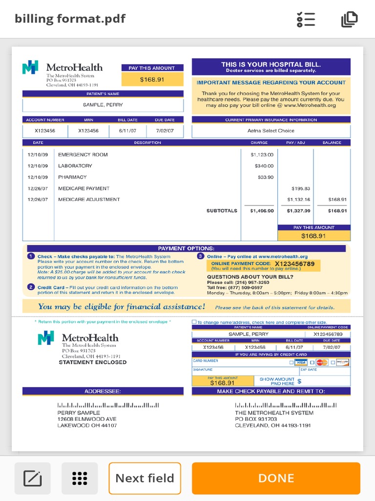 PDFfiller - Billing Format.pdf | PDF