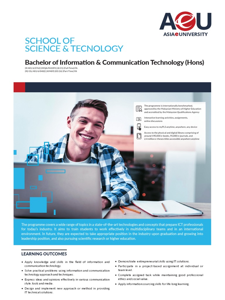 Brochure of Bachelor of Information & Communication Technology (Hons) | PDF | Educational ...