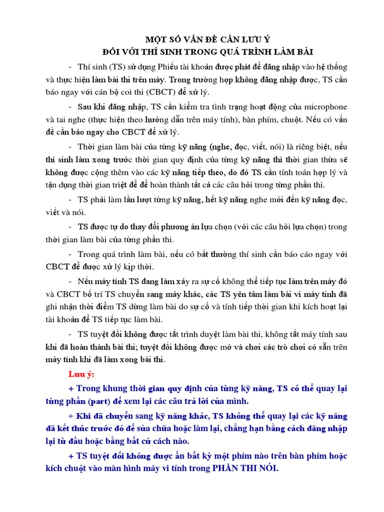 Mot So Van de Can Luu y Doi Voi TS | PDF