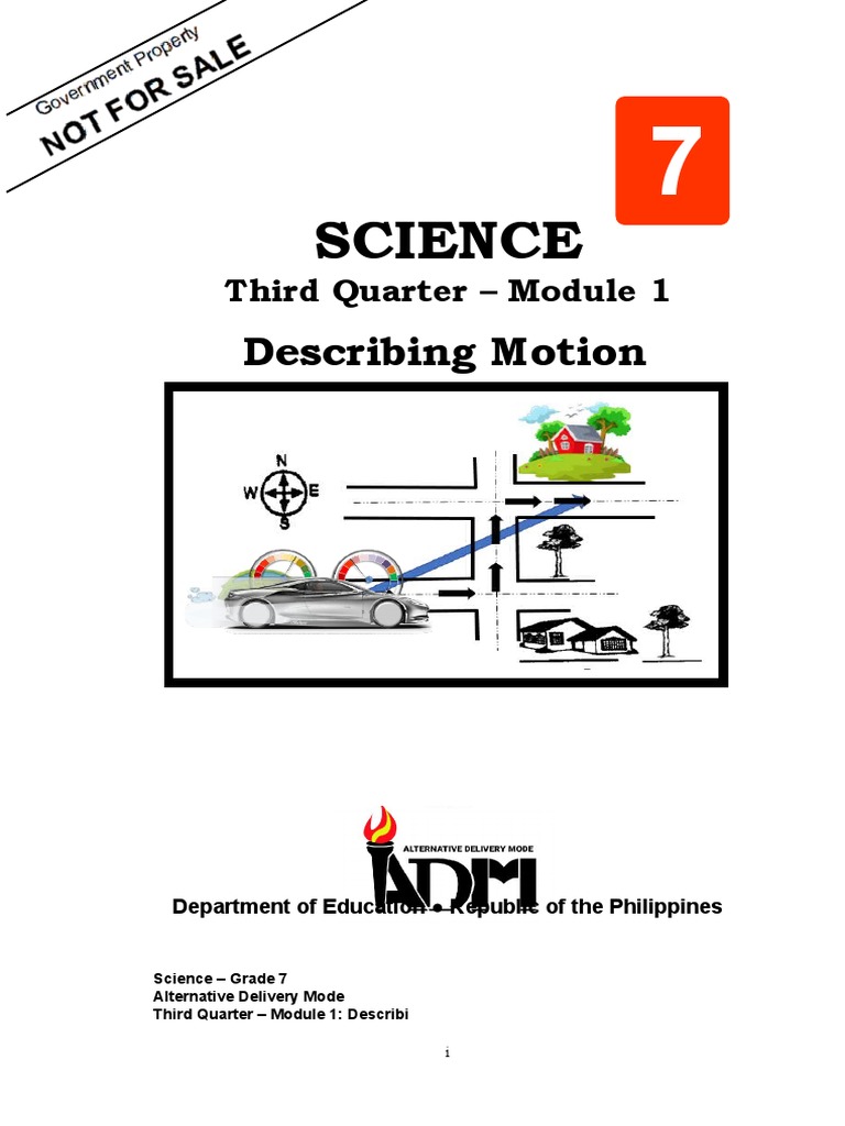 Science7 - Q3 - M1 - Describing Motion - v5 | PDF | Speed | Velocity
