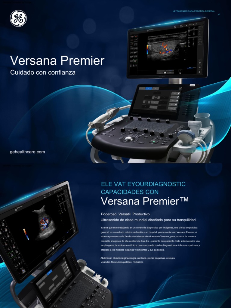 300 21 U021E JB04430XE Versana Premier V2 Brochure | PDF | Ultrasonido | Marca comercial
