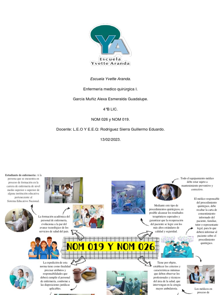 Normas de Enfermería Quirúrgica en Yvette Aranda | PDF | Enfermería ...