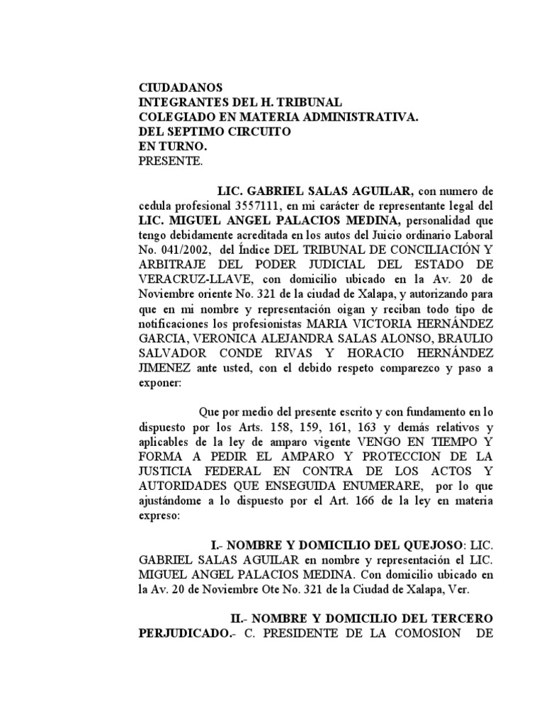 Amparo Directo Laboral | PDF | Judicaturas | Caso de ley