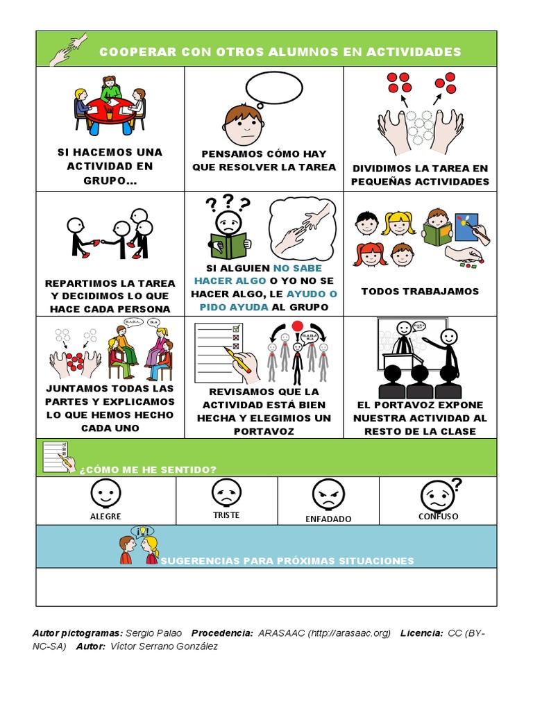 Guion_social_cooperar_con_otros_alumnos_en_actividades | PDF