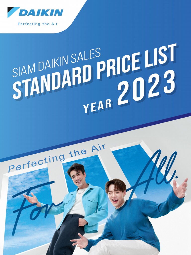 Daikin FY23 Standard Price List Update | PDF | Temperature | Home Appliance