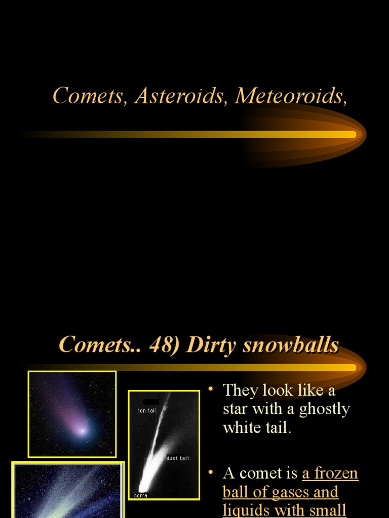 Q2 SCIENCE 8 Comets Asteroids Meteoroids | PDF | Meteoroid | Comet
