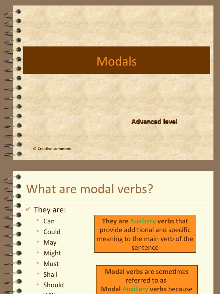 Modals | PDF | Verb | Grammar