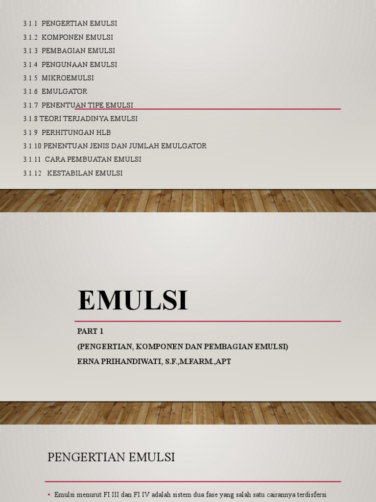 EMULSI Part 1 | PDF