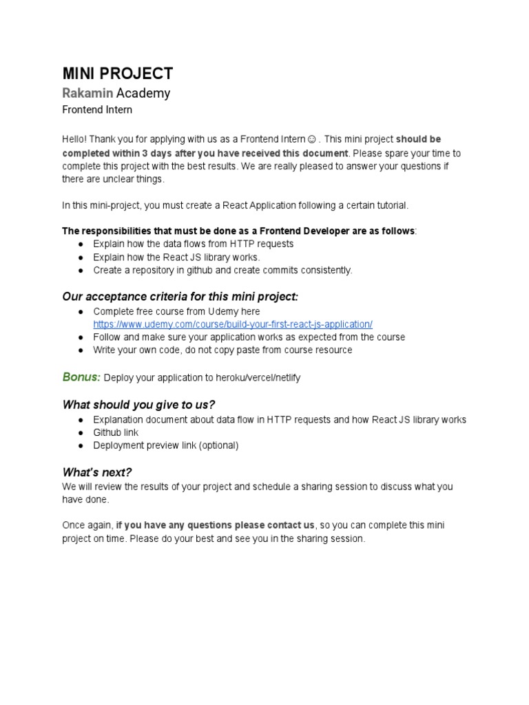 Frontend Internship Mini Project v2 | PDF Frontend Internship Mini Project v2 | PDF
