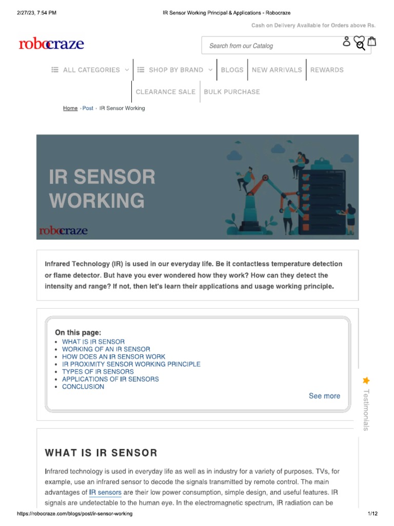 Ir Sensor | PDF