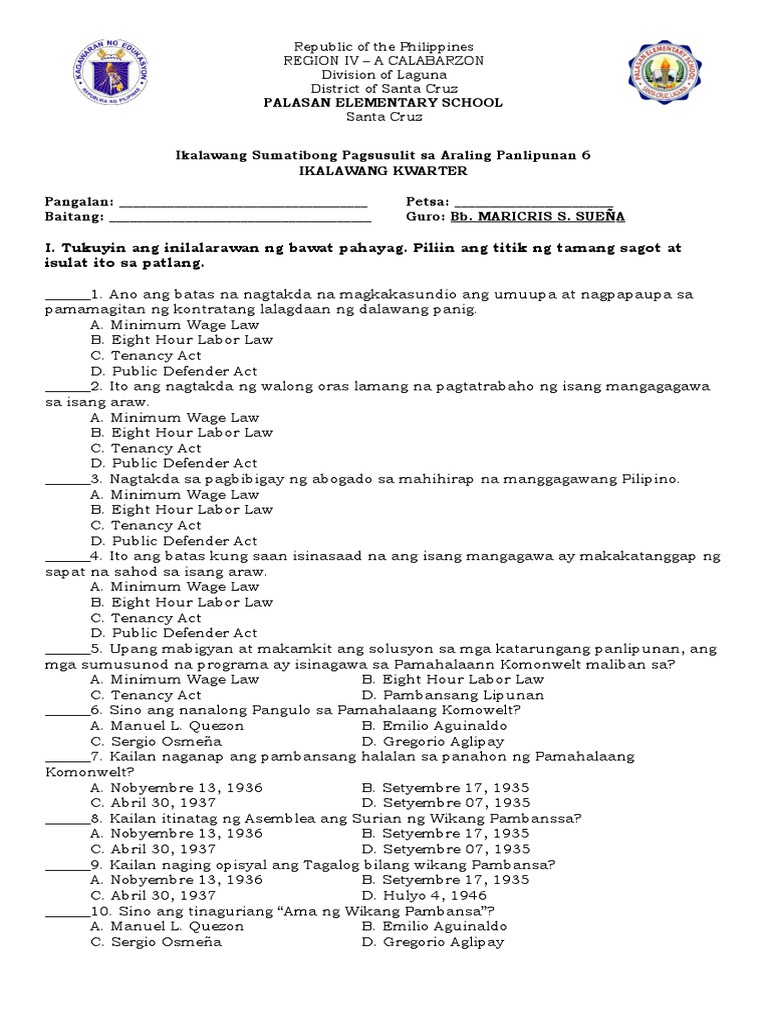 AP6 Summative-Test-2 Q2 | PDF