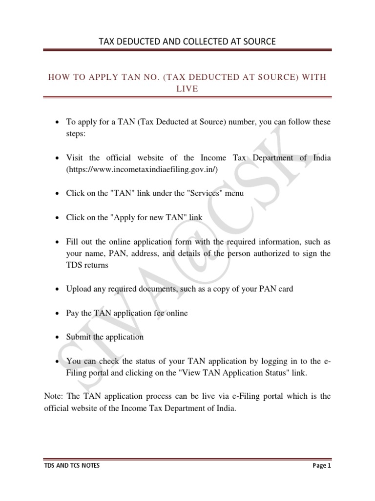 Tax Deducted and Collected at Source | Download Free PDF | Taxes ...