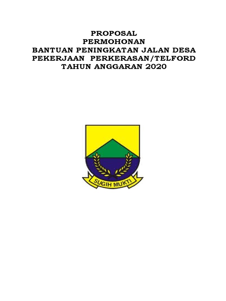 PROPOSAL PENGERASAN Jalan | PDF