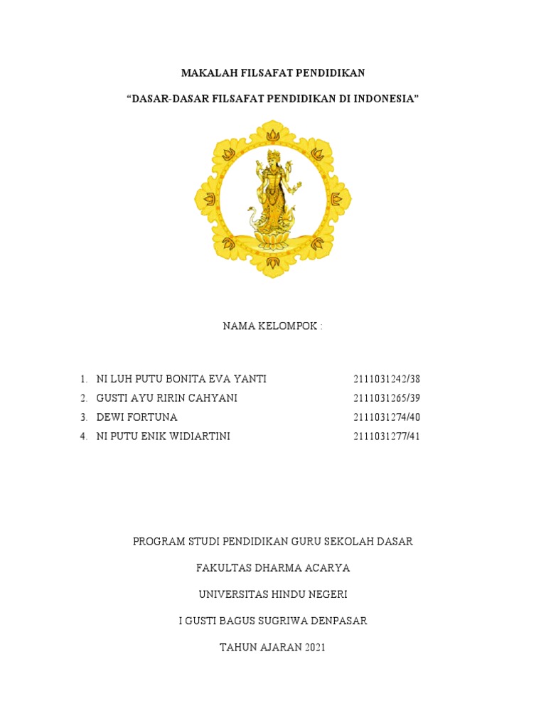 MAKALAH FILSAFAT PENDIDIKAN KLP 9 New | PDF