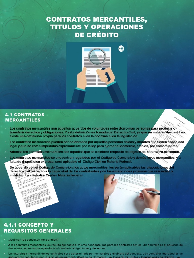 Contratos Mercantiles y Requisitos Clave | PDF | Cheque | Bancos