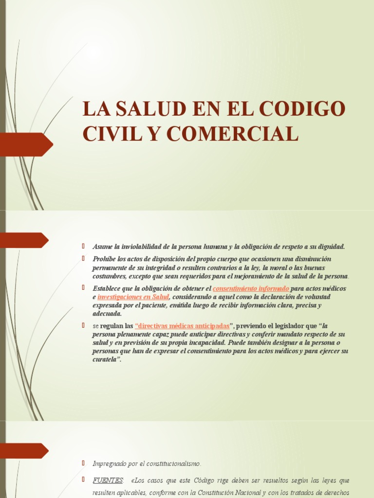 Mod. 2 - Olga Allevi - 3. El Derecho A La Salud en El CCCN - III | PDF ...