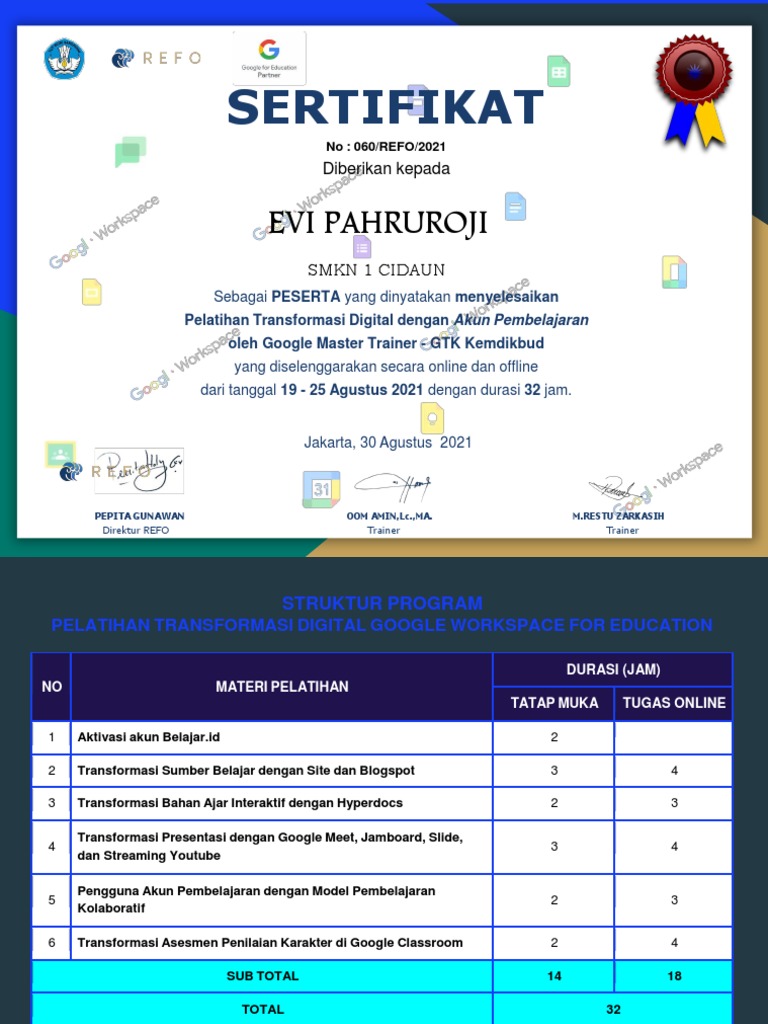 Sertifikat GTK KemDikBud | PDF