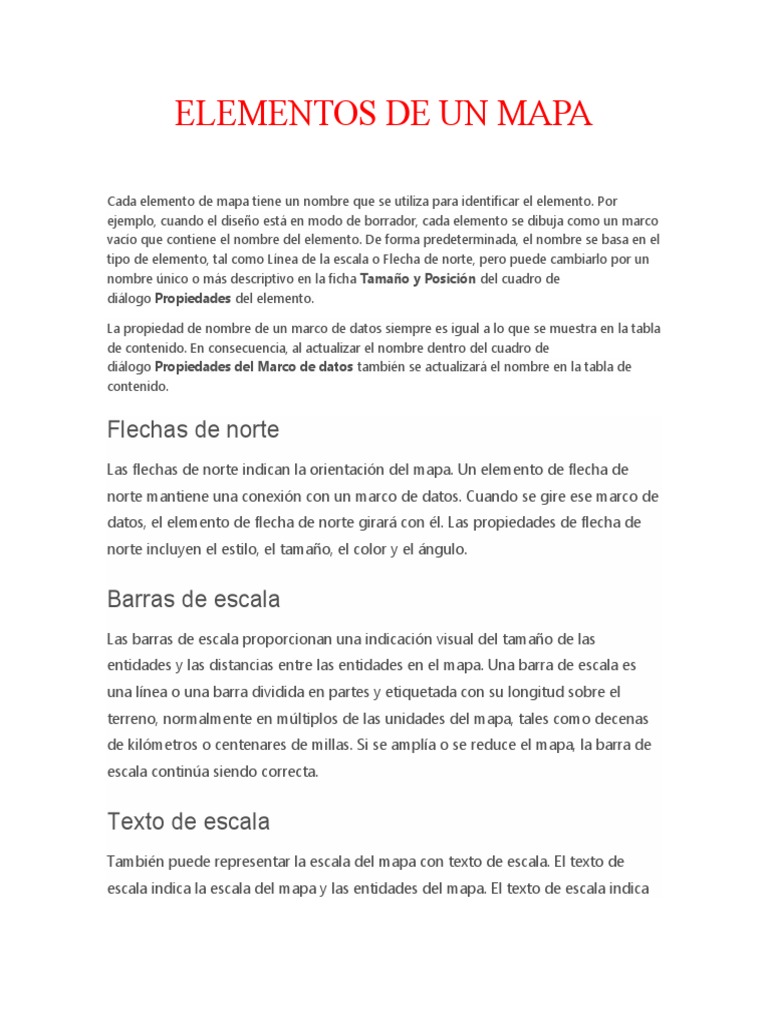 Elementos de Un Mapa | PDF | Mapa