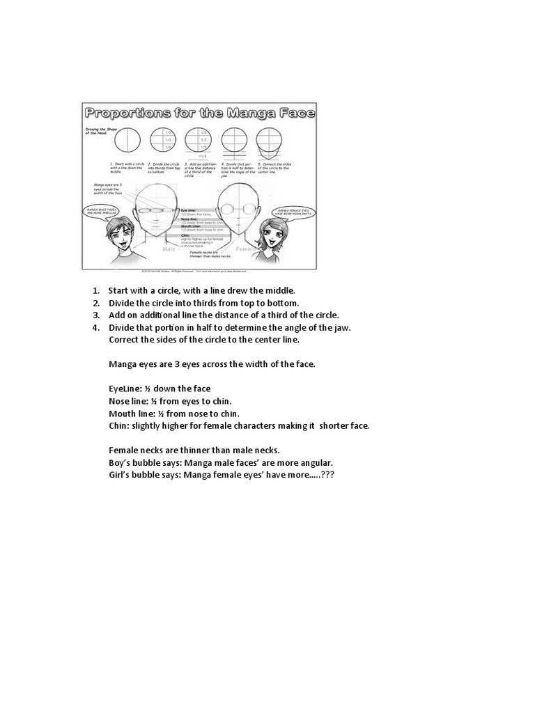 How To Draw A Manga Character | PDF