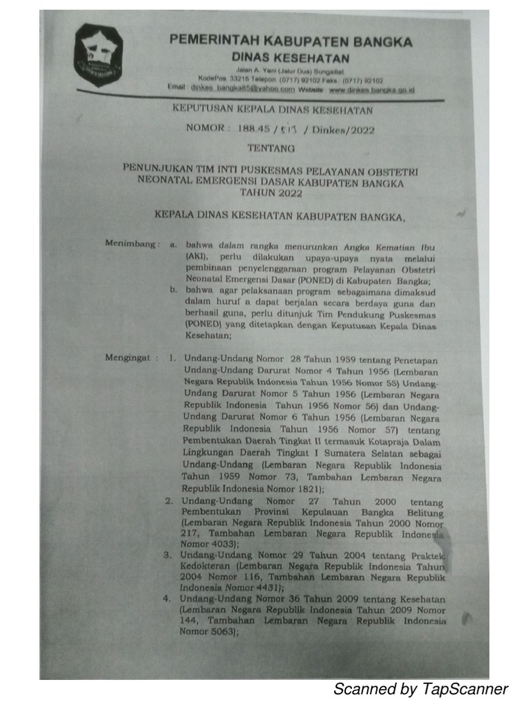 SK POned PKM Riau Silip 2022 | PDF