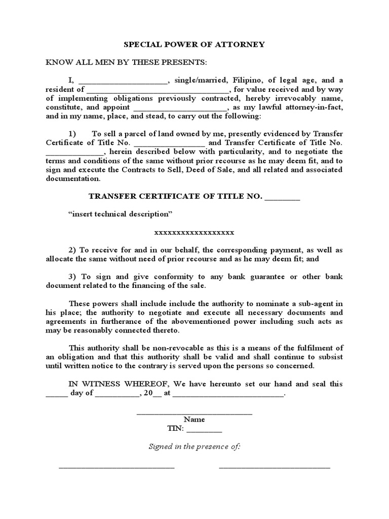 Sample SPA With Authority To Sell and Receive Proceeds | PDF | Social ...