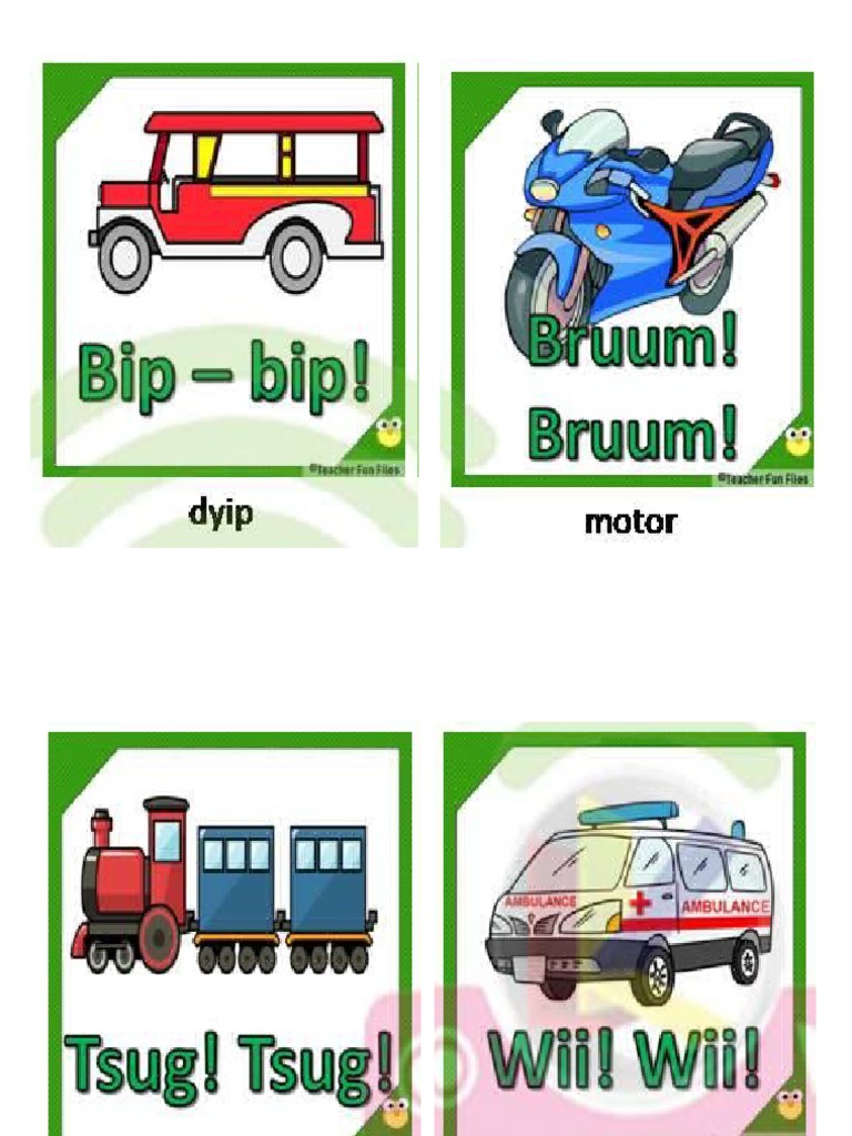 Tunog NG Mga Sasakyan at Bagay | PDF