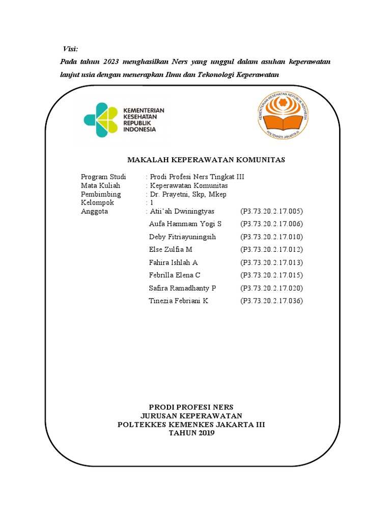 Kelompok 1 - Makalah Praktik Komunitas | PDF | Pengembangan Diri