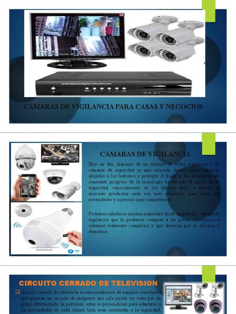 Camaras | PDF | Circuito cerrado de televisión | Grabadora de vídeo digital