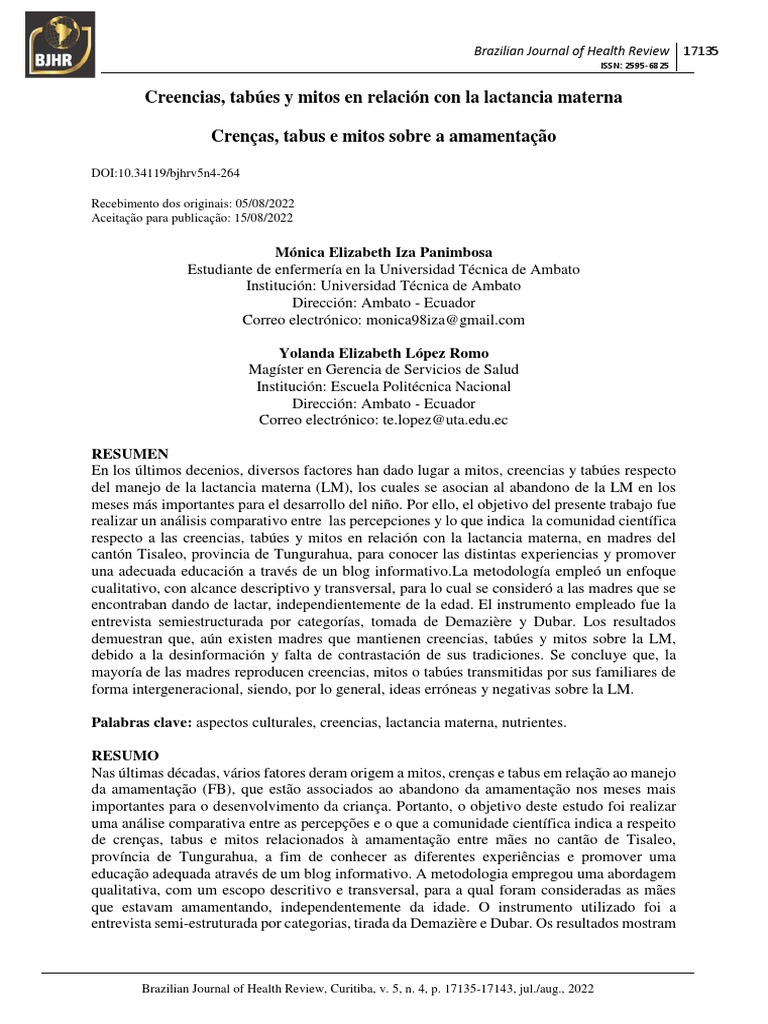 01 BJHR 30-08 Doi 264 | PDF | Amamantamiento | La leche materna